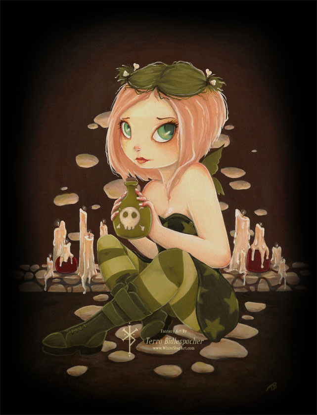 Slightly Toxic - Fairy Goth Poison 5x7 Print on Luulla